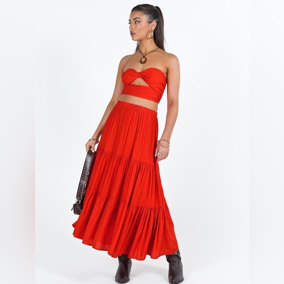 Princess Polly | Skirts | Nwt Princess Polly Allie Maxi Skirt Set Size ...